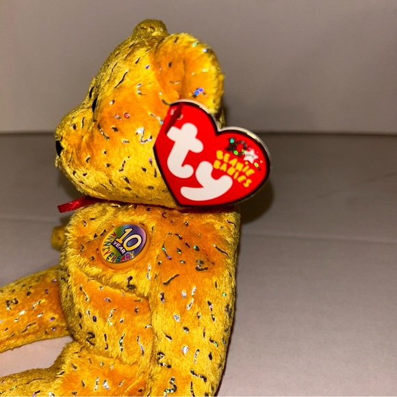 Ty | Toys | Ty Vintage Beanie Babies Year Anniversary Gold Decade Nwt ...